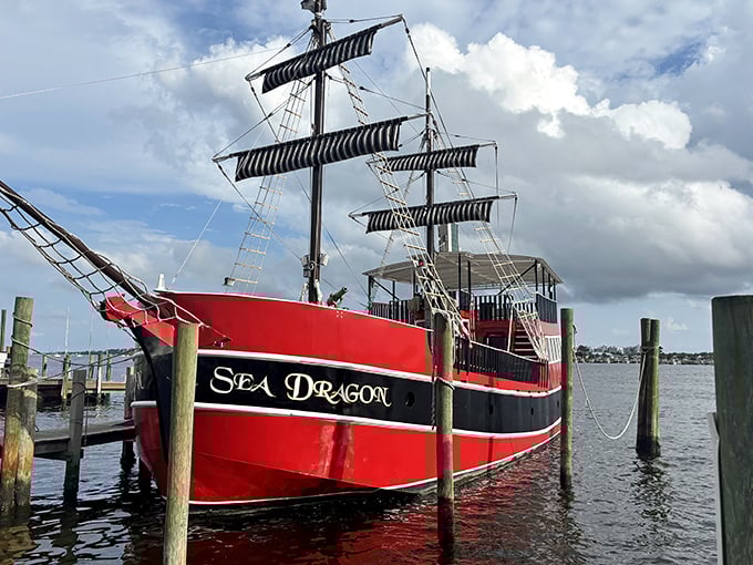 Docked and ready for boarding, this impressive three-level ship promises adventures worthy of the most demanding little buccaneers.