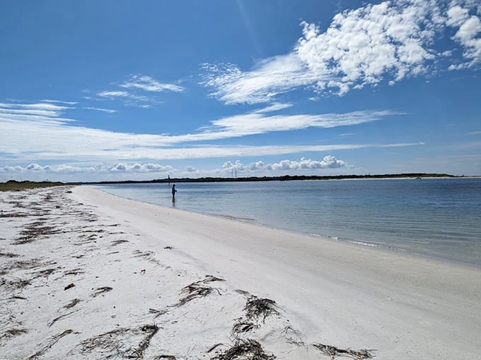 With wide open sand and calm waters, this peaceful beach feels like your own private escape.