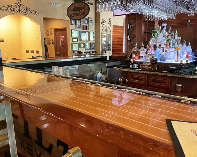 The polished bar invites literary-minded imbibers to sample rum cocktails that would make Papa raise his glass in hearty approval.