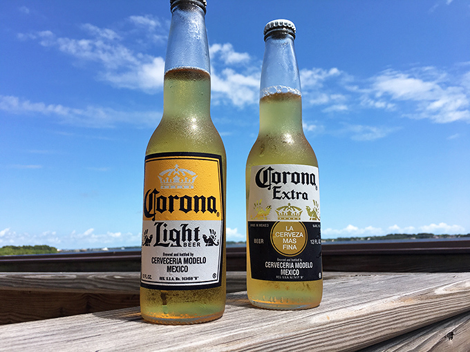 Nothing complements waterfront dining like ice-cold Mexican cerveza &ndash; these Coronas are just waiting to chase away the Florida heat.