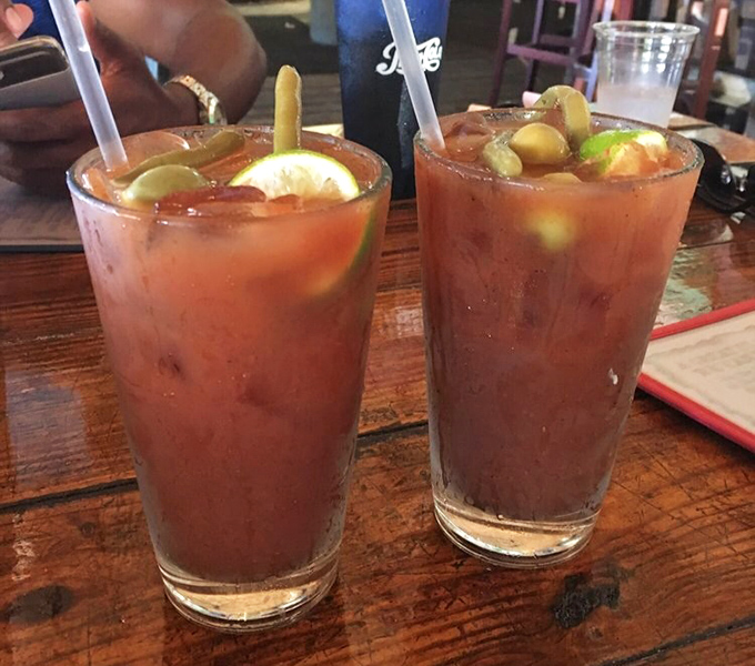 Not just a drink but a work of art &ndash; spicy, tangy, and garnished with enough goodies to count as an appetizer.