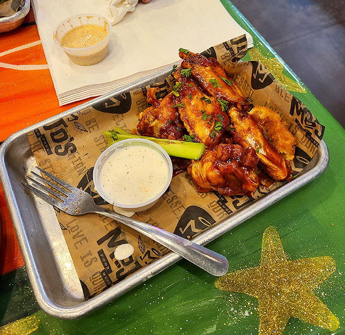 These aren't just wings, they're flavor vehicles! Crispy, juicy, and sauced to perfection &ndash; the opening act that could easily headline.