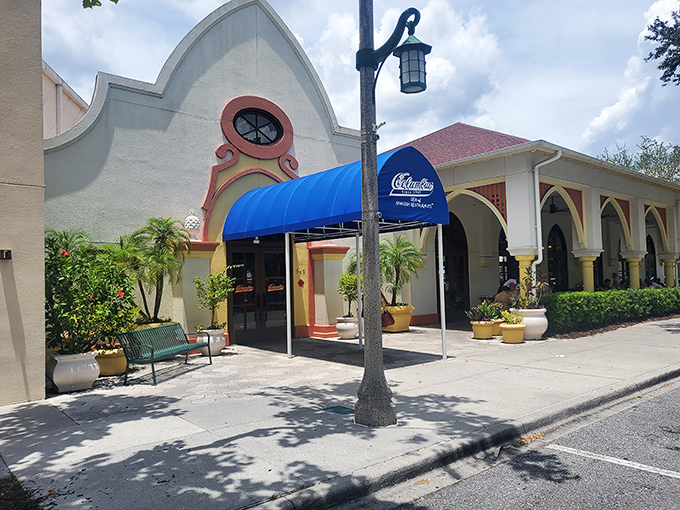 Columbia Restaurant's distinctive architecture brings a splash of Spanish colonial flair to Celebration's already impressive architectural portfolio.