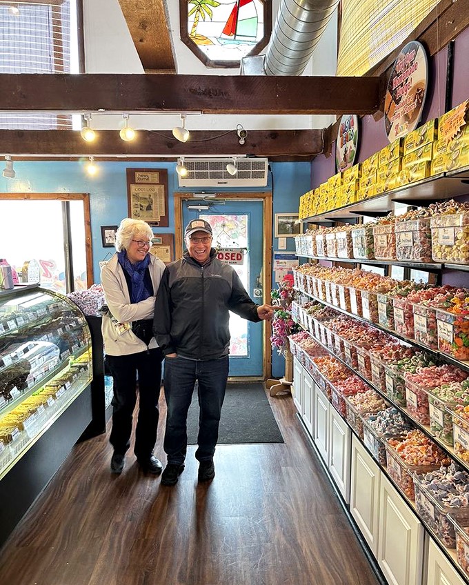 Fellow sugar seekers browse the selection, united in their quest for the perfect sweet fix that'll make the day infinitely better.