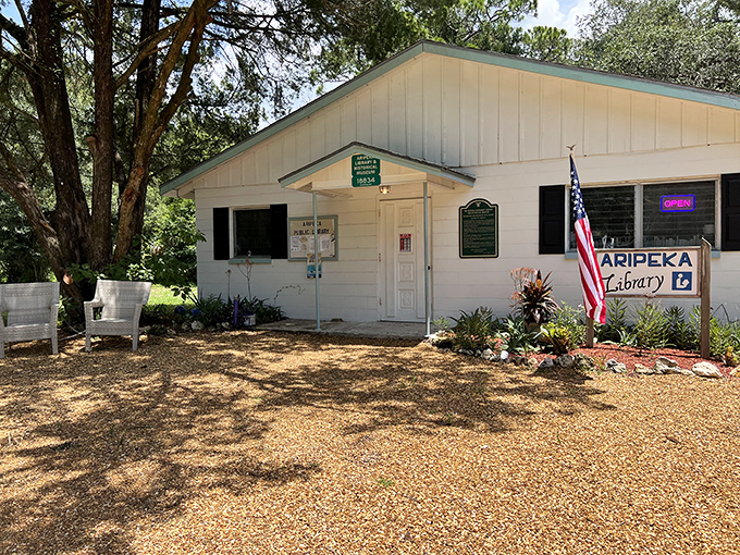 The Aripeka Library &ndash; where stories are shared, community happens, and air conditioning provides blessed relief from summer heat.