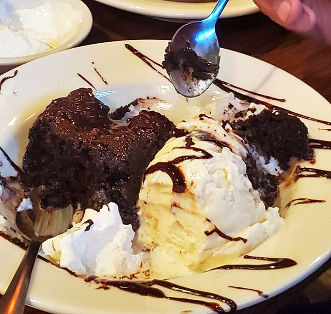 The molten chocolate lava cake doesn't just satisfy your sweet tooth &ndash; it throws a party for it.