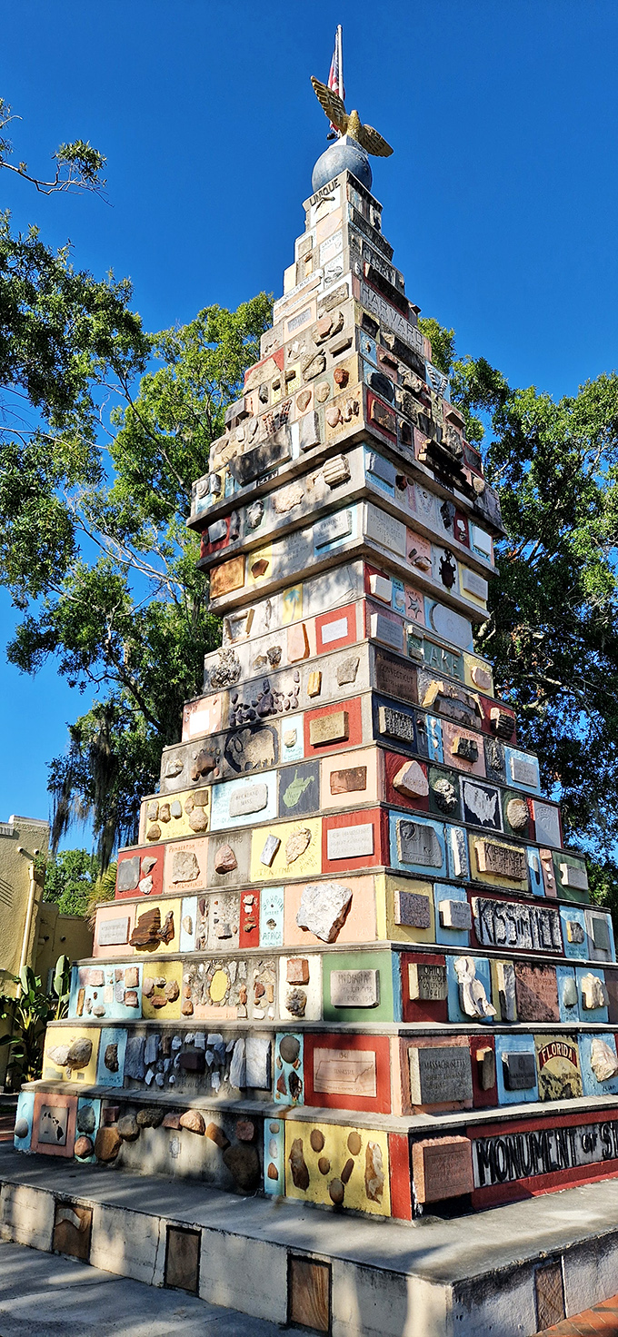 The monument's distinctive silhouette against Florida's blue sky creates a striking contrast that photographers can't resist capturing.