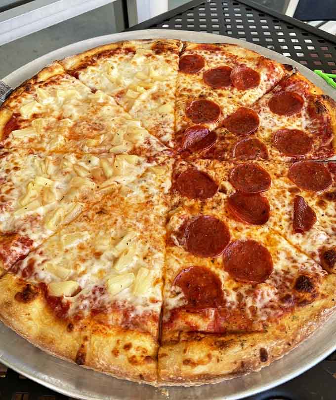 Half-and-half pizzas solve the age-old problem of wanting to try everything without committing to anything.