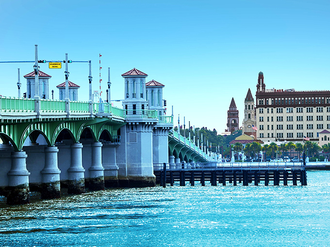 St. Augustine's skyline creates the perfect backdrop, as if the whole city was arranged specifically for this view.