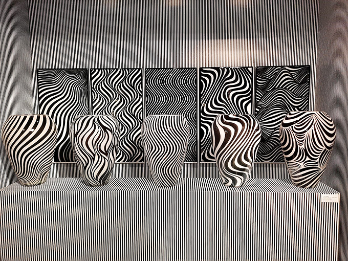These hypnotic striped vessels create optical illusions that make your eyes question reality &ndash; is the glass actually moving or is your brain playing tricks?