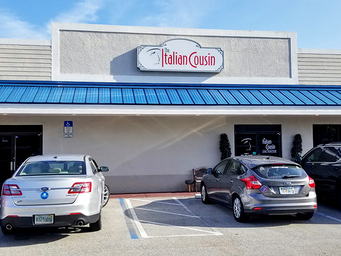 The Italian Cousin's unassuming storefront belies the authentic pasta paradise waiting inside for hungry visitors.