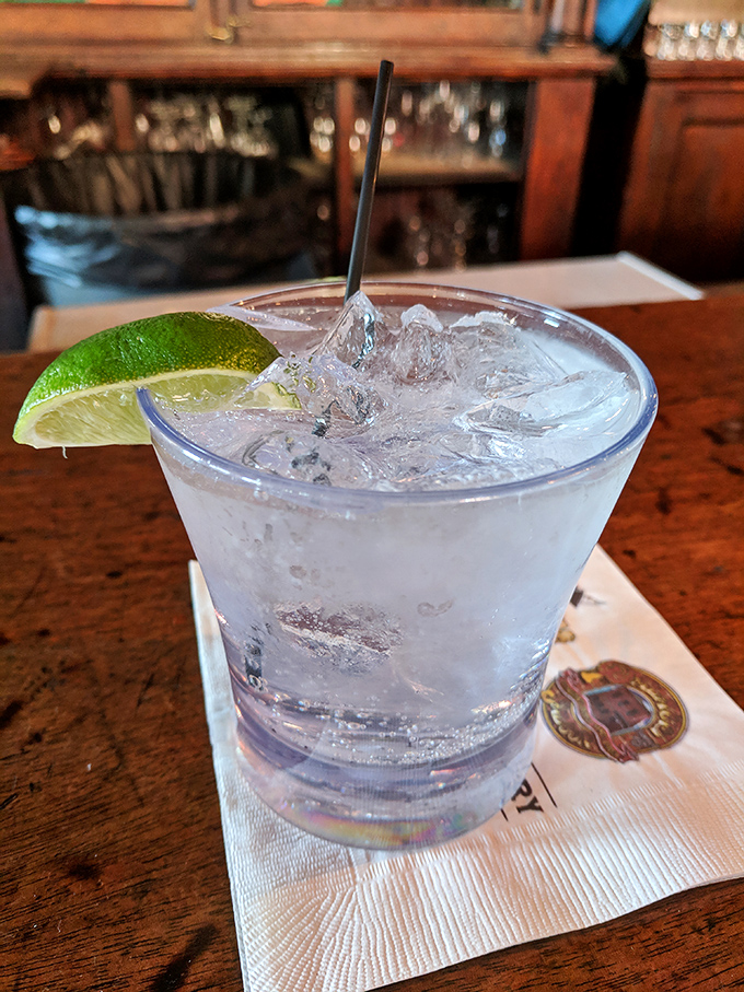 A classic gin and tonic with a wedge of lime &ndash; simple perfection that never goes out of style, much like the Palace itself.