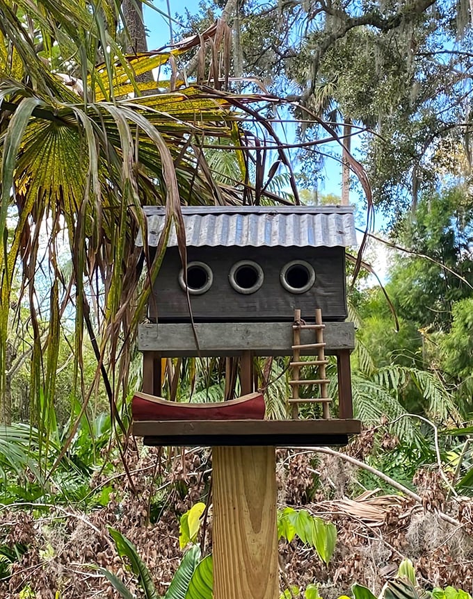 Not your average birdhouse – this waterfront avian condo comes complete with lake views and rustic charm.