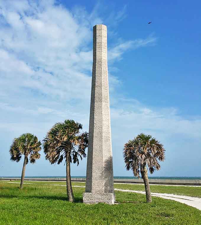 This monument stands tall against the Florida sky, a silent sentinel to history that's seen more sunsets than any of us ever will.