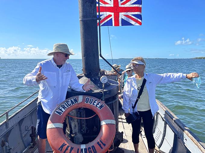 Maps in hand and adventure in heart, passengers trace the journey from Belgian Congo to Hollywood fame to Florida retirement.