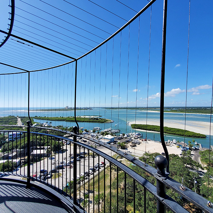 The view from the top gallery transforms boats into bathtub toys and people into ants, offering perspective that's worth every one of those 203 steps.