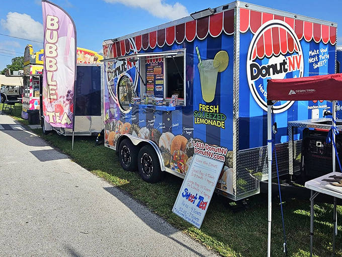 Food trucks and carnival games create a festive atmosphere at the Sacred Heart Spring Festival, a beloved Pinellas Park tradition.