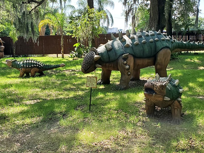 These armored dinosaurs look like they're attending the world's toughest medieval fair, where the jousting gets really, really serious.