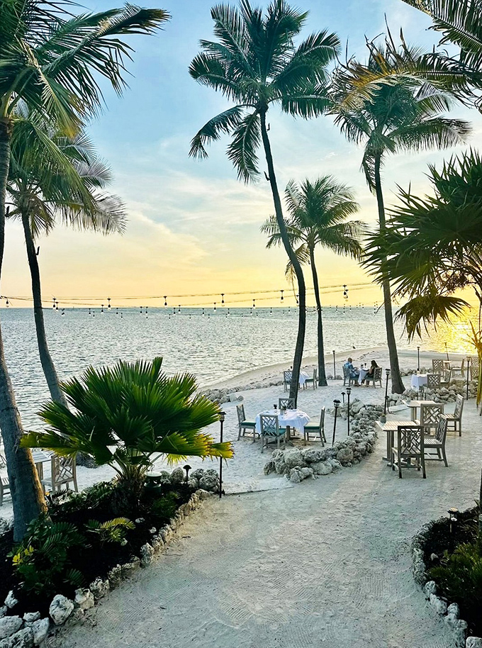 Tables set directly in the sand create dining experiences so perfect you'll forget what restaurants with floors even look like.