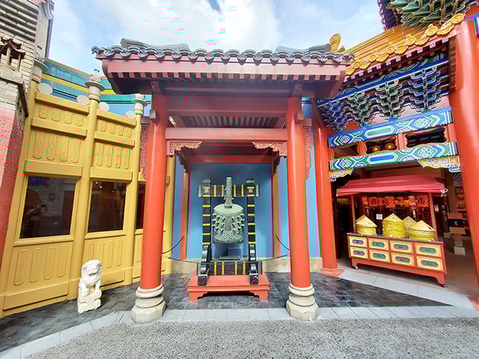 This ceremonial bell doesn't just look impressive &ndash; it represents centuries of craftsmanship and tradition, all conveniently located near a churro stand.