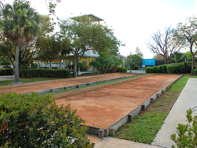 Bocce Ball Courts Sandy battlegrounds for the strategic-minded, where the gentle roll of a ball can trigger not-so-gentle competitive spirits among friends.