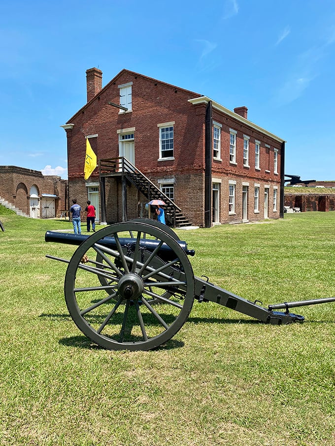 This silent sentinel has seen more action than most Hollywood stars, though these days it fires only for show, not for war.