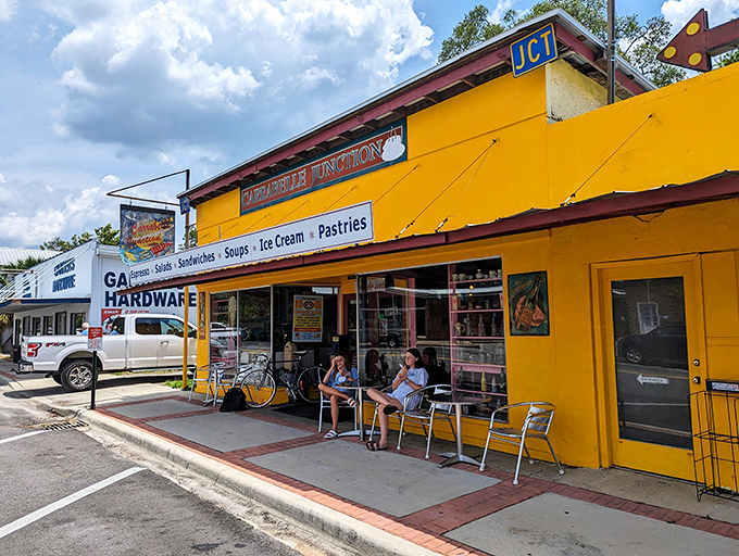 Carrabelle Junction's sunny yellow facade promises sweet treats and local gossip – both served with genuine small-town warmth.