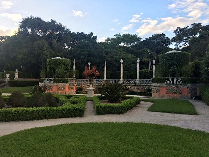 Gardens designed with mathematical precision create outdoor rooms where even the plants seem to stand a little straighter.