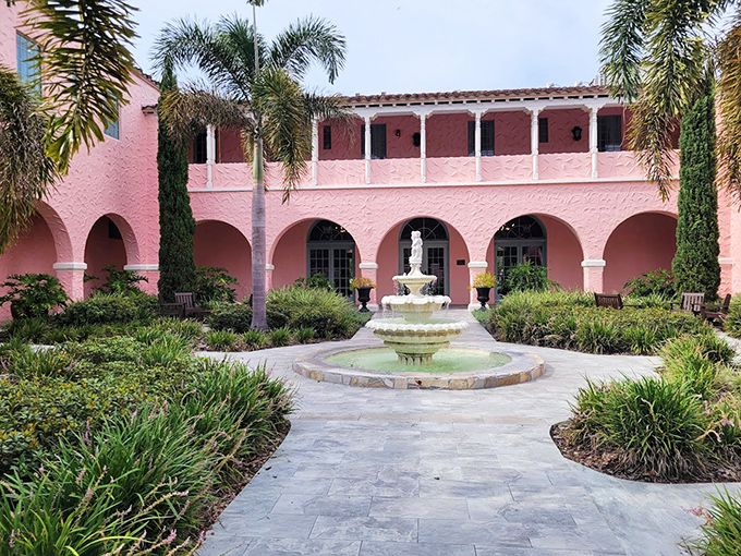 Courtyard Fountain: Water dances in the courtyard fountain, the gentle soundtrack to countless romantic moments that have unfolded in this Mediterranean-inspired haven.
