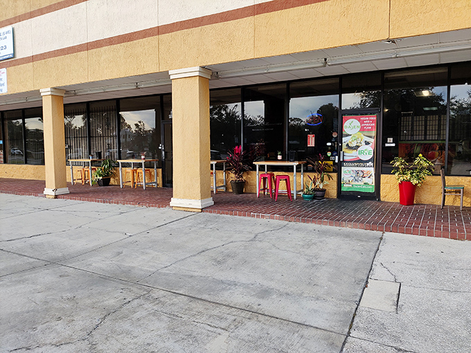 DaJen Eats' inviting storefront promises culinary adventures that prove vegan soul food can satisfy even the most committed carnivores.