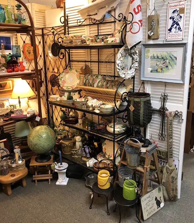 Vintage dishware and kitchen implements tell stories of family gatherings, each chip and patina marking celebrations and Sunday dinners from decades past.