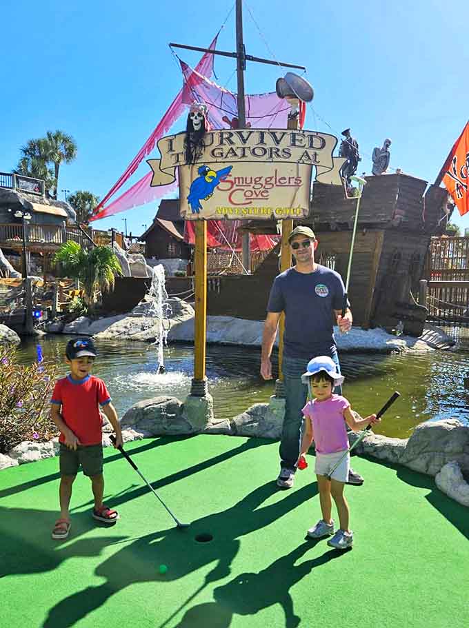 Family memories take shape on the green as parents and children navigate the course together, creating vacation moments that will outlast any trophy.