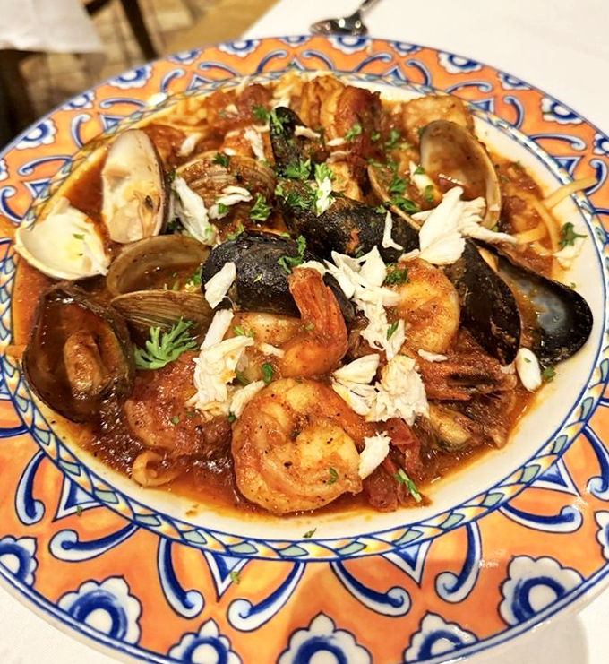 Fideua de Mariscos brings the Mediterranean to Florida&mdash;tender seafood nestled among thin noodles that have soaked up every drop of that saffron-infused broth.