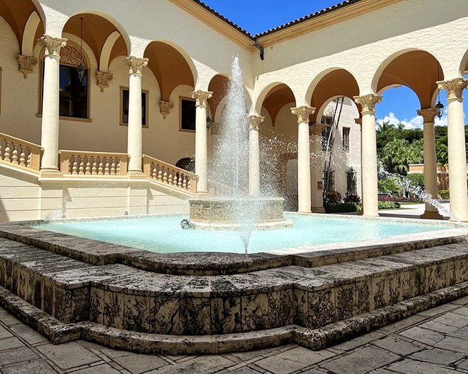 This isn't just a fountain &ndash; it's the world's most elegant bird bath, where even the pigeons probably arrive wearing tiny bow ties.