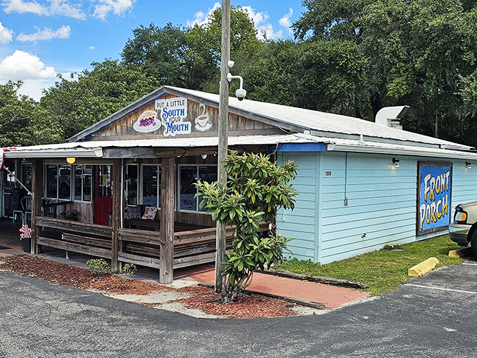 The Front Porch Restaurant lives up to its name, serving Southern hospitality with every plate of down-home cooking.