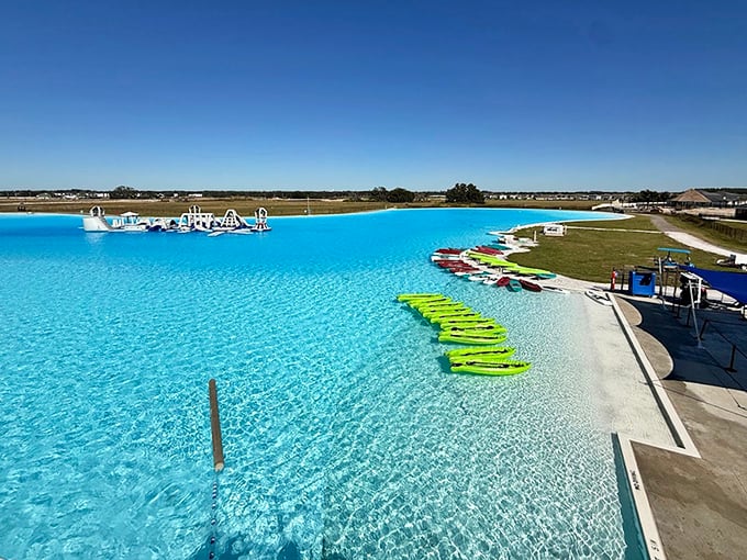 The lagoon stretches so far you'll need to pack a sandwich for the swim across.