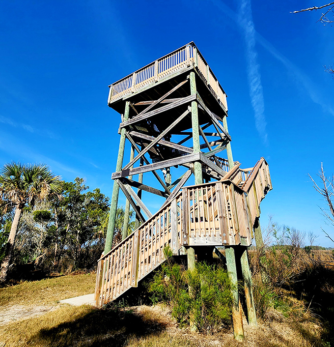 Stairway to heaven: Climb this observation tower for panoramic views that will make your Instagram followers green with envy.