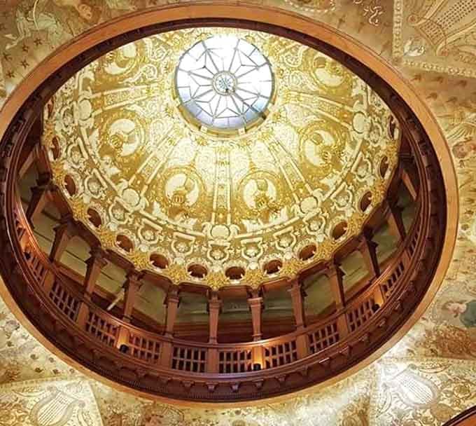 Look up and behold the dome ceiling that makes students wonder if they're studying at Hogwarts' Florida campus.