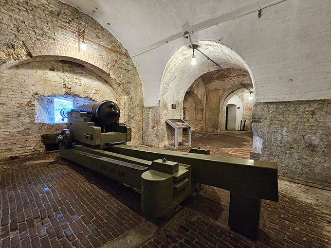 This vintage cannon isn't just military hardware &ndash; it's a time machine to an era when coastal defense meant serious iron.