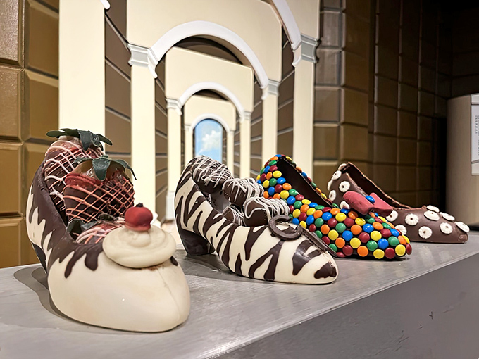 If Cinderella wore chocolate slippers instead of glass, they'd look like these edible fashion statements that make you reconsider your footwear choices.
