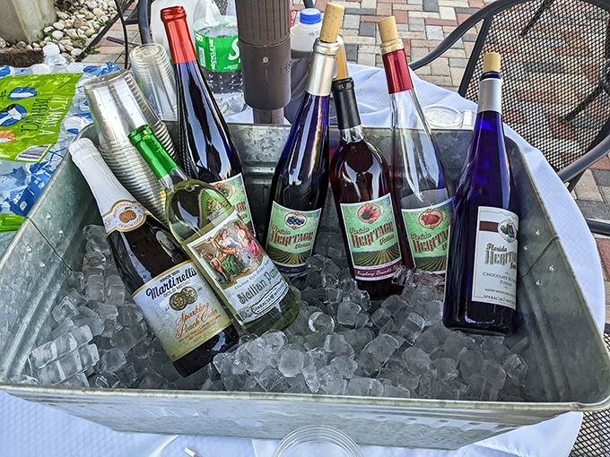 Nothing says "celebration" quite like an ice bucket filled with the winery's best bottles, ready for sharing with friends old and new.