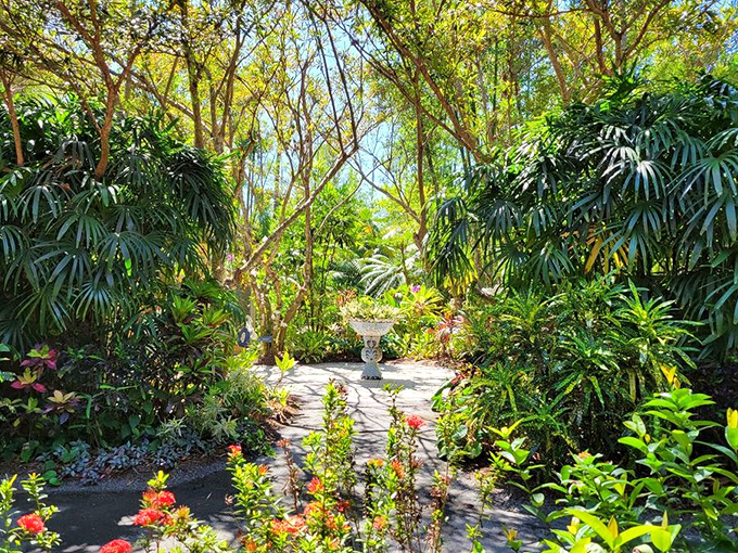 Hidden garden alcoves reveal themselves to those who wander, rewarding curiosity with moments of unexpected beauty.