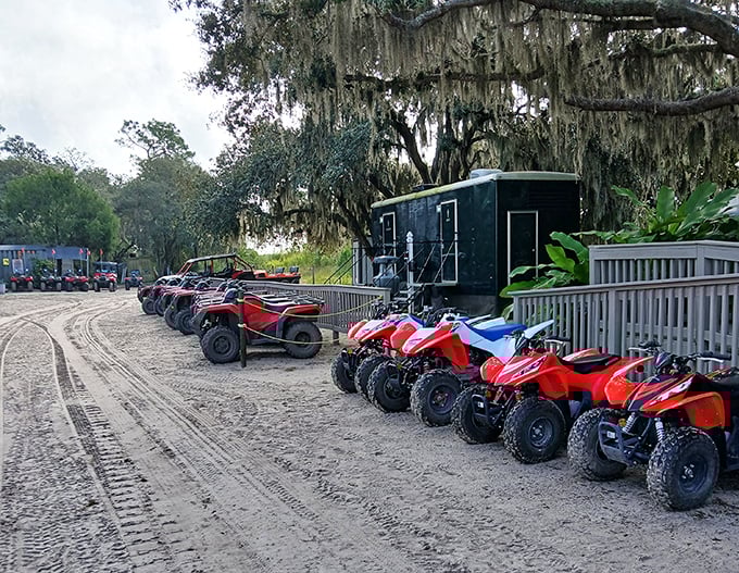 A lineup of mechanical beasts awaits their riders &ndash; Florida's version of choosing your character before the game begins.