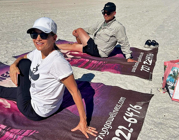 Dedicated yogis know that practice doesn't take a vacation. Why not combine your beach time with your wellness routine?