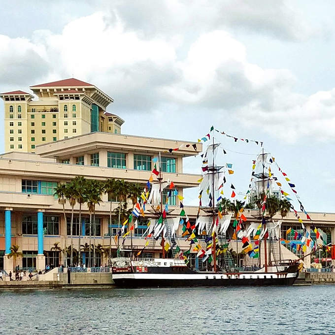 Flags flying and crowds gathering – Gasparilla transforms Tampa's waterfront into a pirate's playground during Florida's most swashbuckling celebration.
