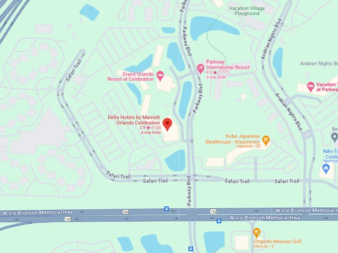 abandoned orlando sun resort 10 map