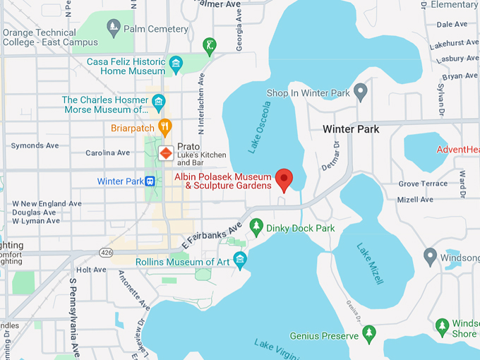 albin polasek museum sculpture gardens 10 map