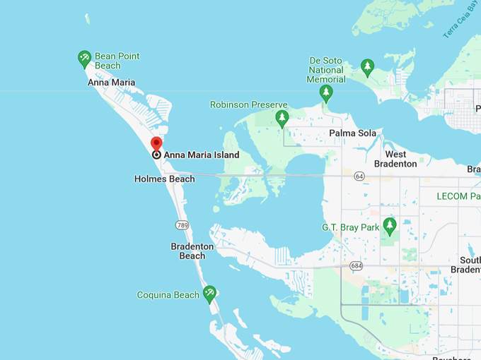 anna maria island 10 map