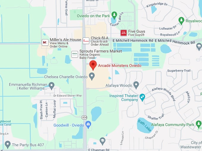 arcade monsters oviedo 10 map