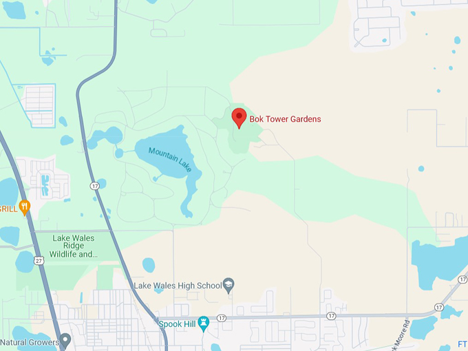 bok tower gardens 10 map